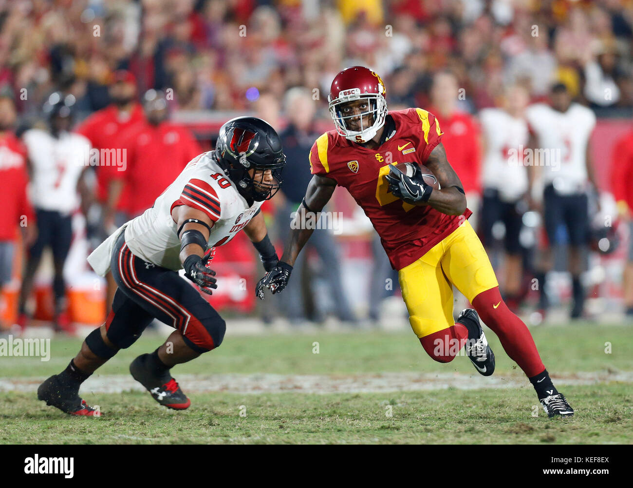 October 14, 2017 USC Trojans wide receiver Steven Mitchell Jr. #4 ...