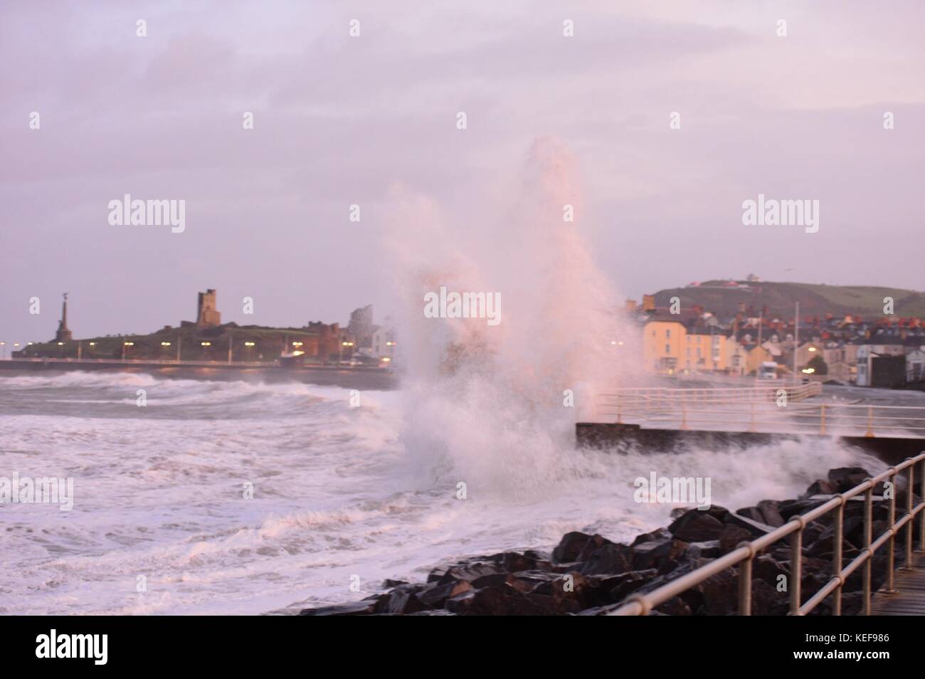 Aberystwyth Wales UK, Saturday 21 October 2017 UK Weather: Storm Brian ...