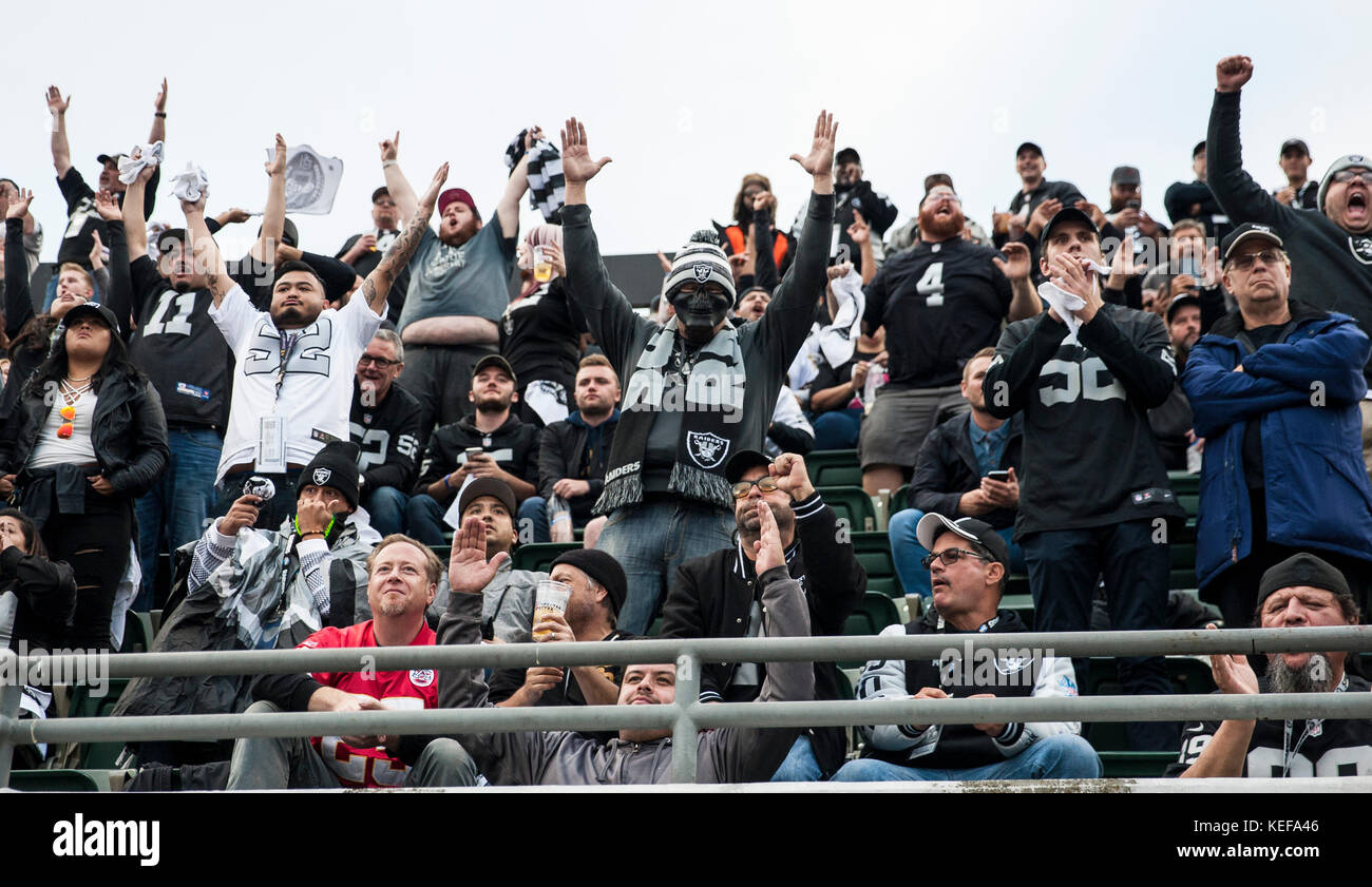 Oct 19 2017 - Oakland CA, U.S.A Oakland Raiders fans during the NFL ...