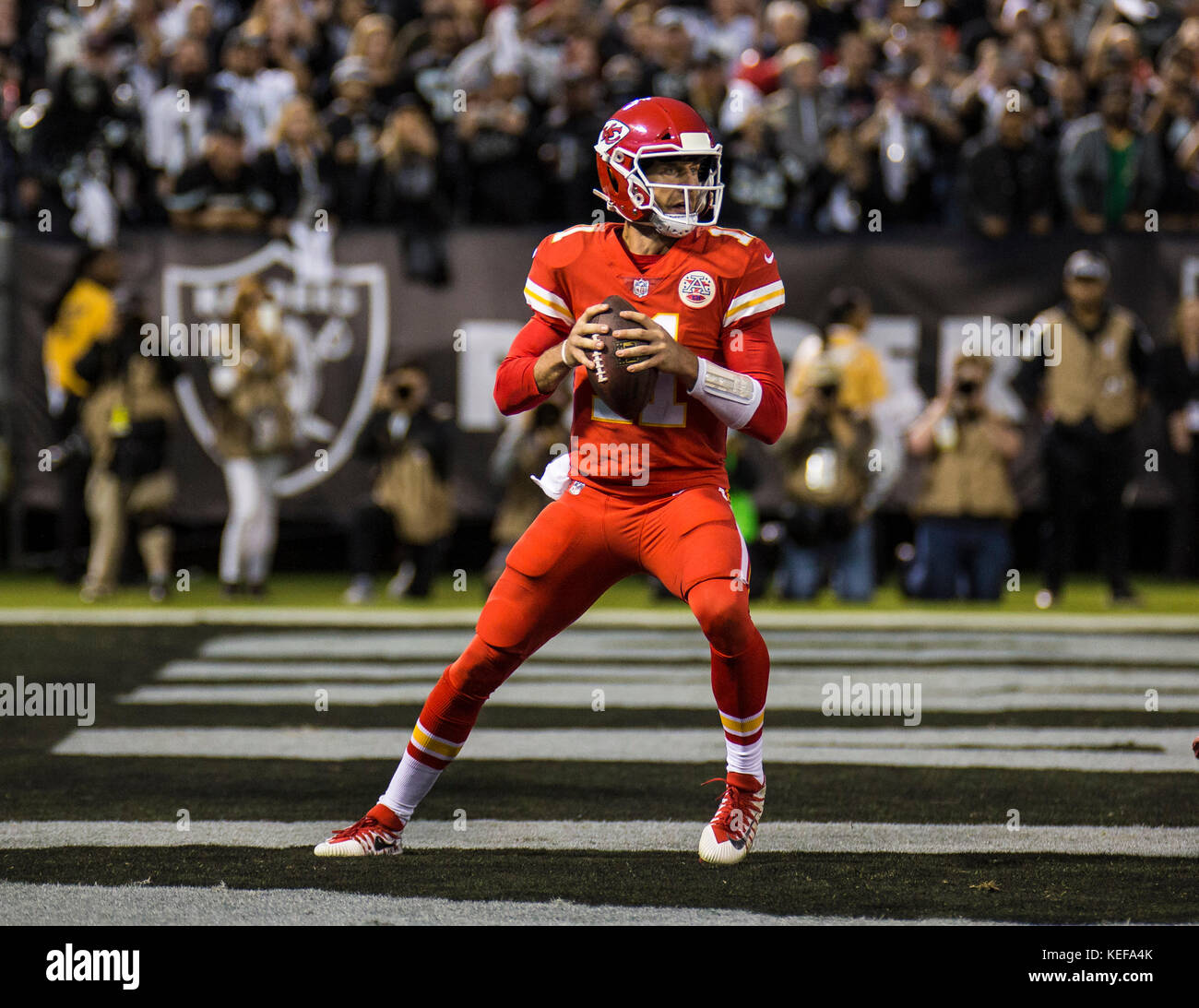 Oct 19 2017 - Oakland CA, U.S.A Chiefs quarterback Alex Smith (11) game ...