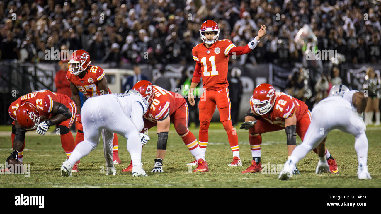 Oct 19 2017 - Oakland CA, U.S.A Chiefs quarterback Alex Smith (11) game ...