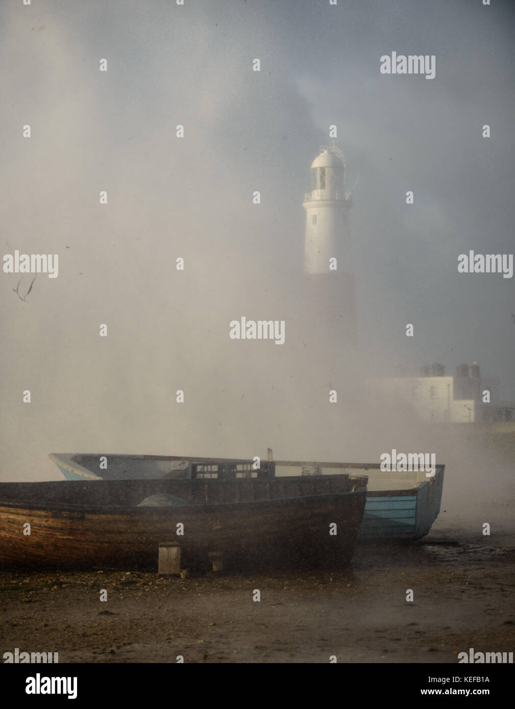 Portland Bill, Dorset. 21st Oct 2017. UK Weather. Storm Brian hits the ...