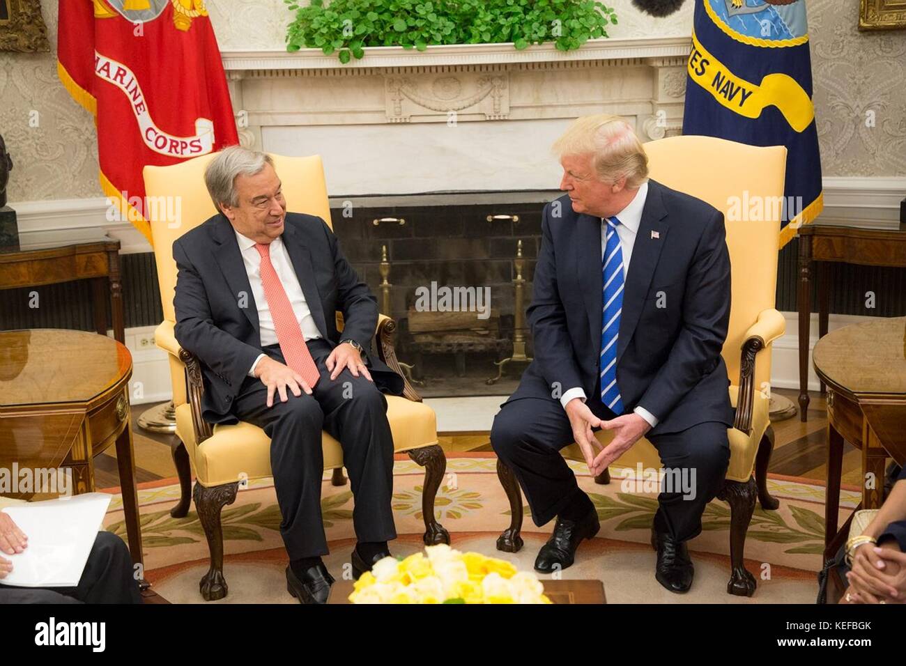 U.S. President Donald Trump during a meeting with U.N. General ...