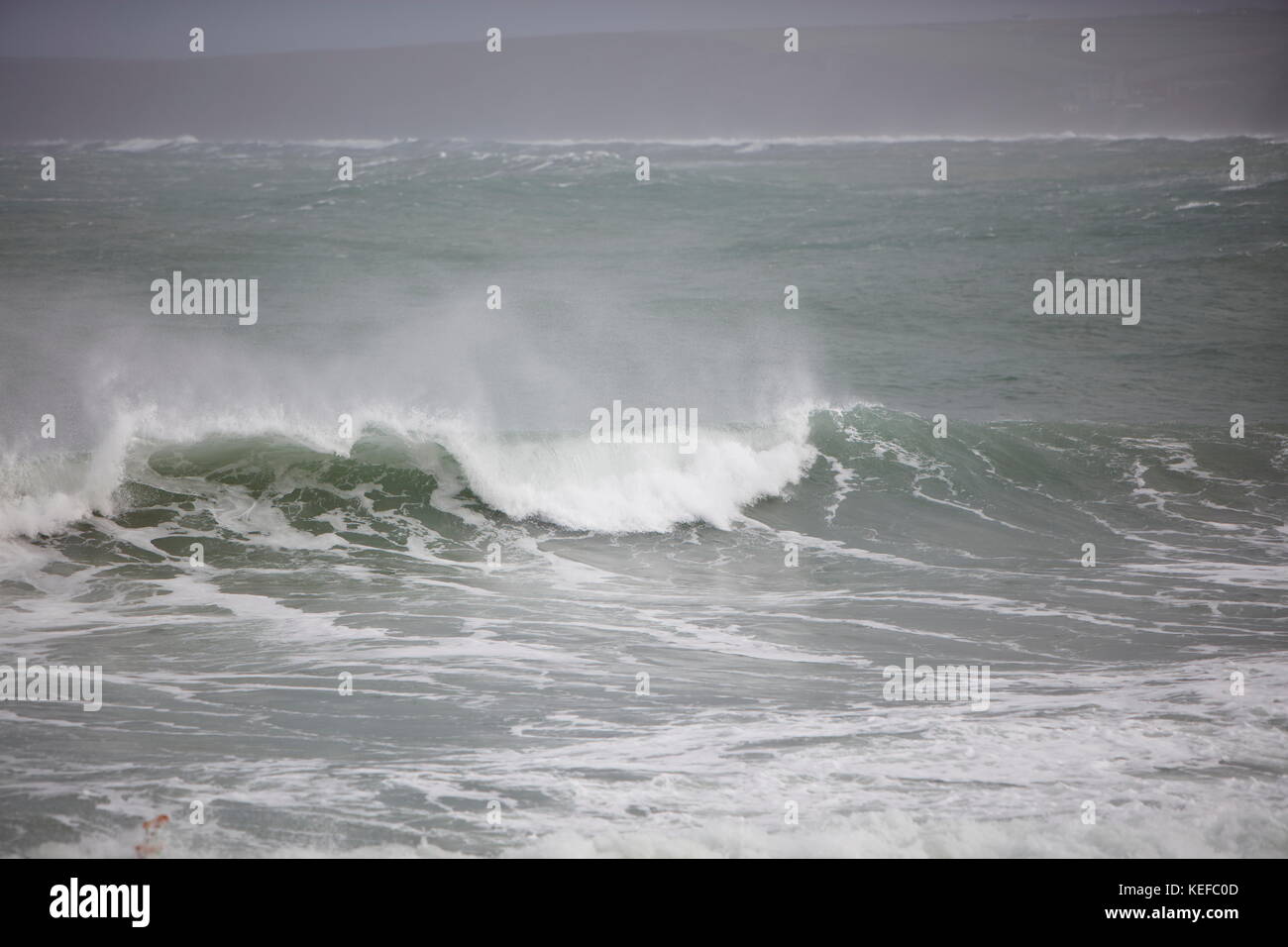 Newquay, Cornwall, UK. 21st Oct, 2017. UK Weather. Storm Brian produces ...