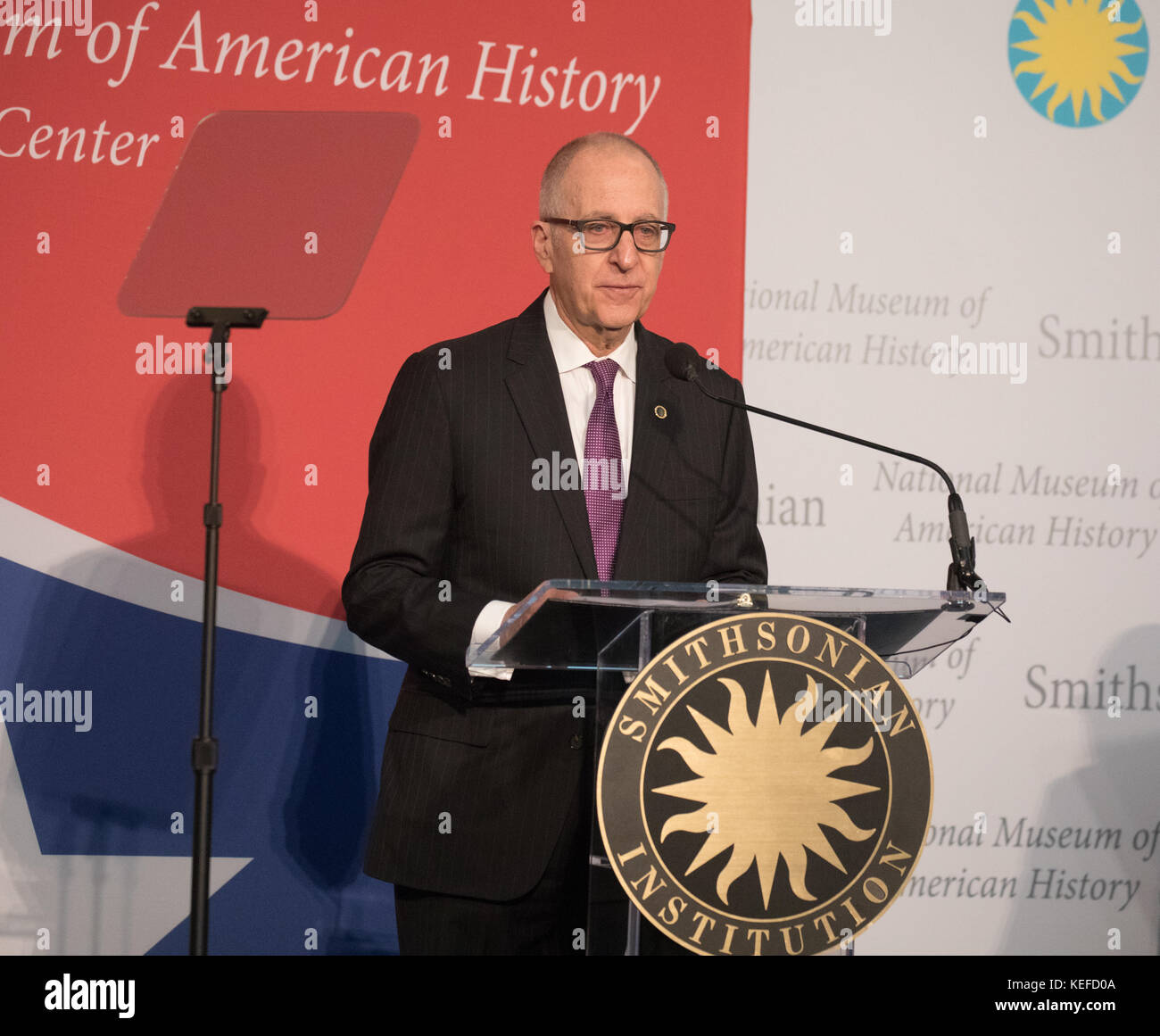 First Lady Melania Trump is introduced by Secretary of the Smithsonian ...