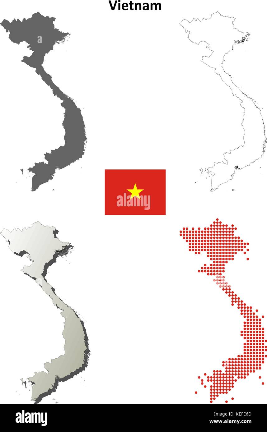 Vietnam outline map set Stock Vector Image & Art - Alamy