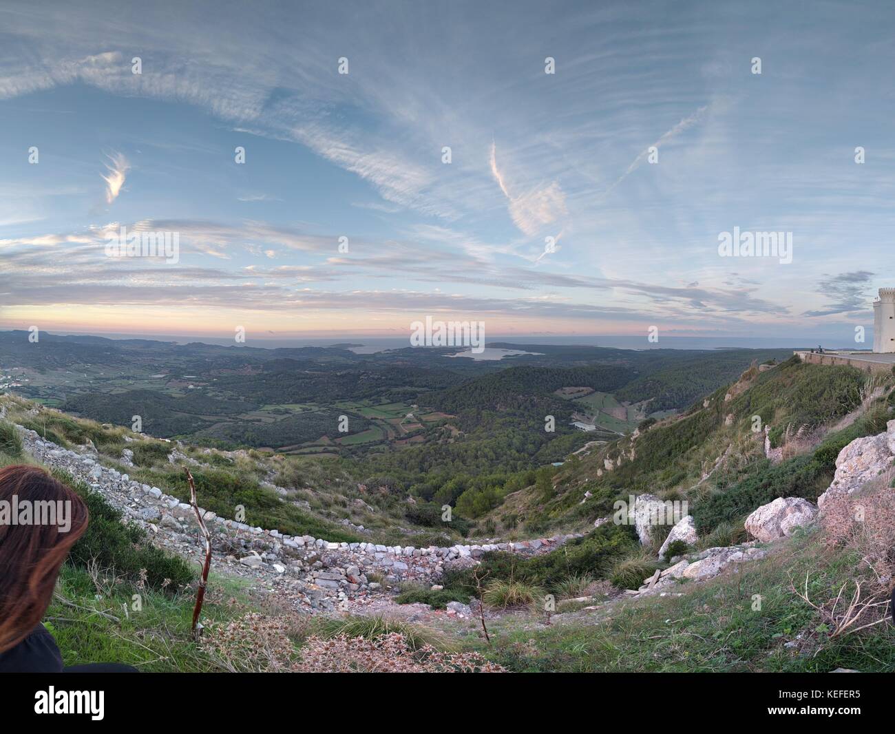 sunset at monte toro (el toro) menorca, spain Stock Photo - Alamy