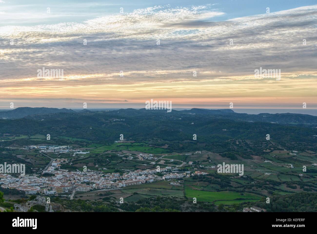 sunset at monte toro (el toro) menorca, spain Stock Photo - Alamy