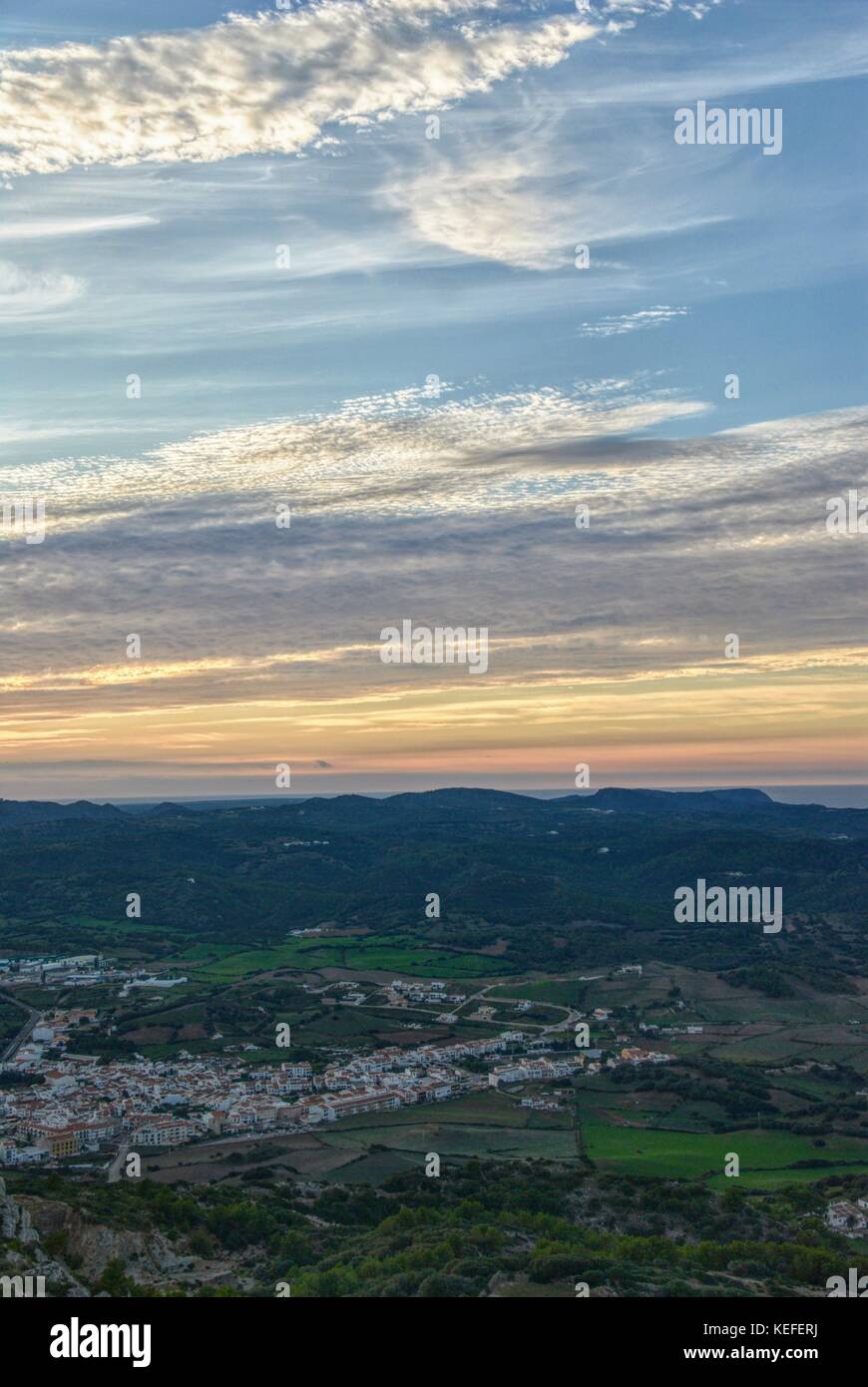 sunset at monte toro (el toro) menorca, spain Stock Photo - Alamy