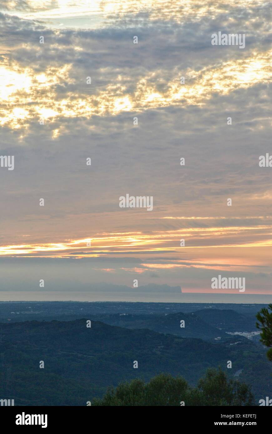 sunset at monte toro (el toro) menorca, spain Stock Photo - Alamy