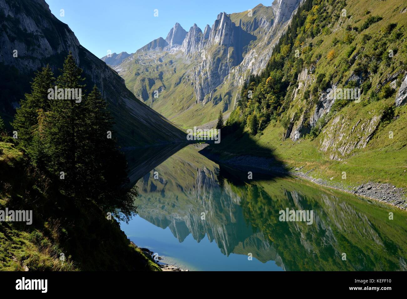Lake Faehlen, Bollenwees, Alpstein, Kanton Appenzell Innerrhoden ...
