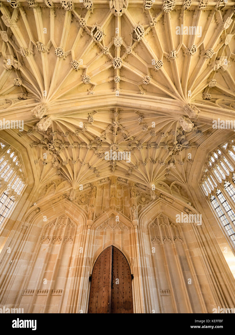 Ceiling of the Divinity School of the Bodleian Library, Oxford Stock ...