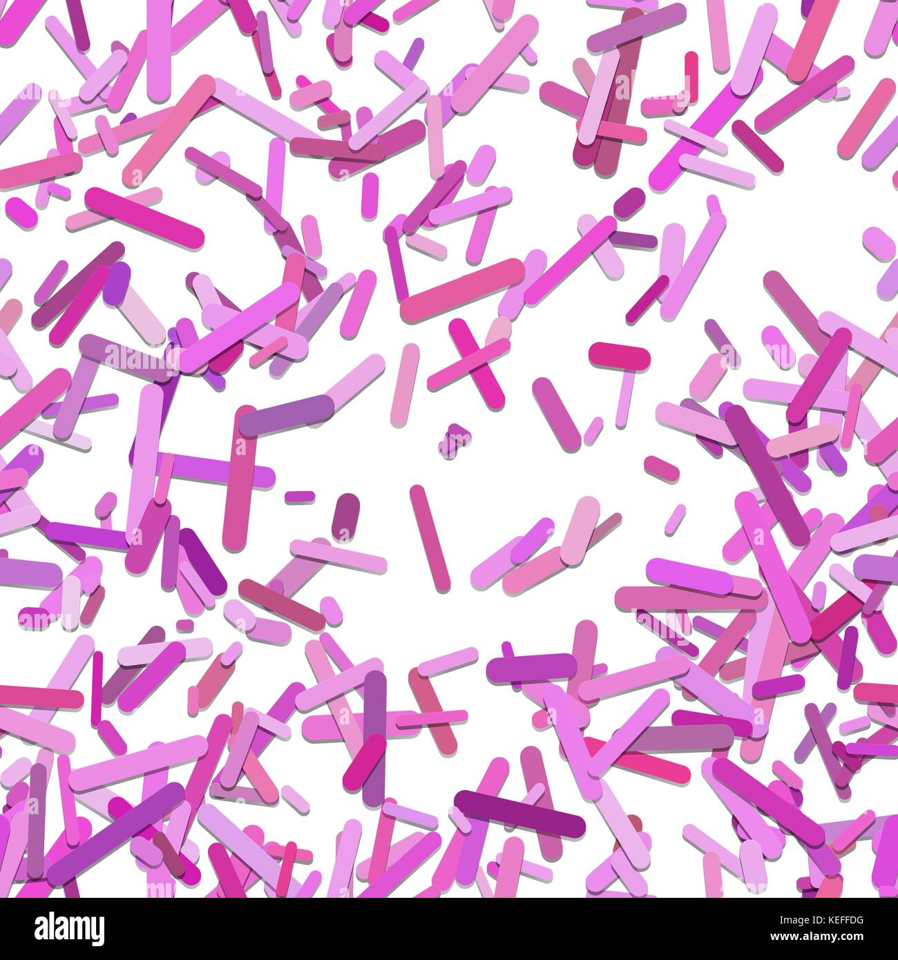 Seamless geometric random rotated stripe pattern background - vector graphic from pink rounded ...