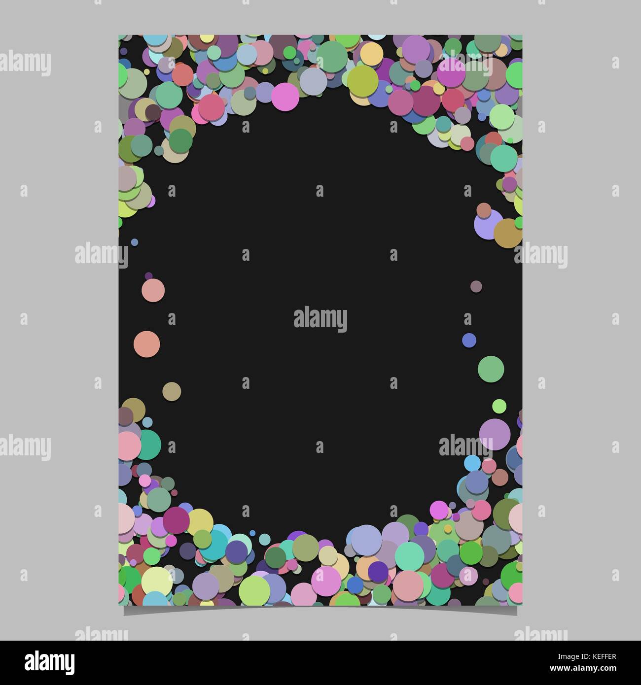 Abstract chaotic dot pattern flyer background template - blank poster ...