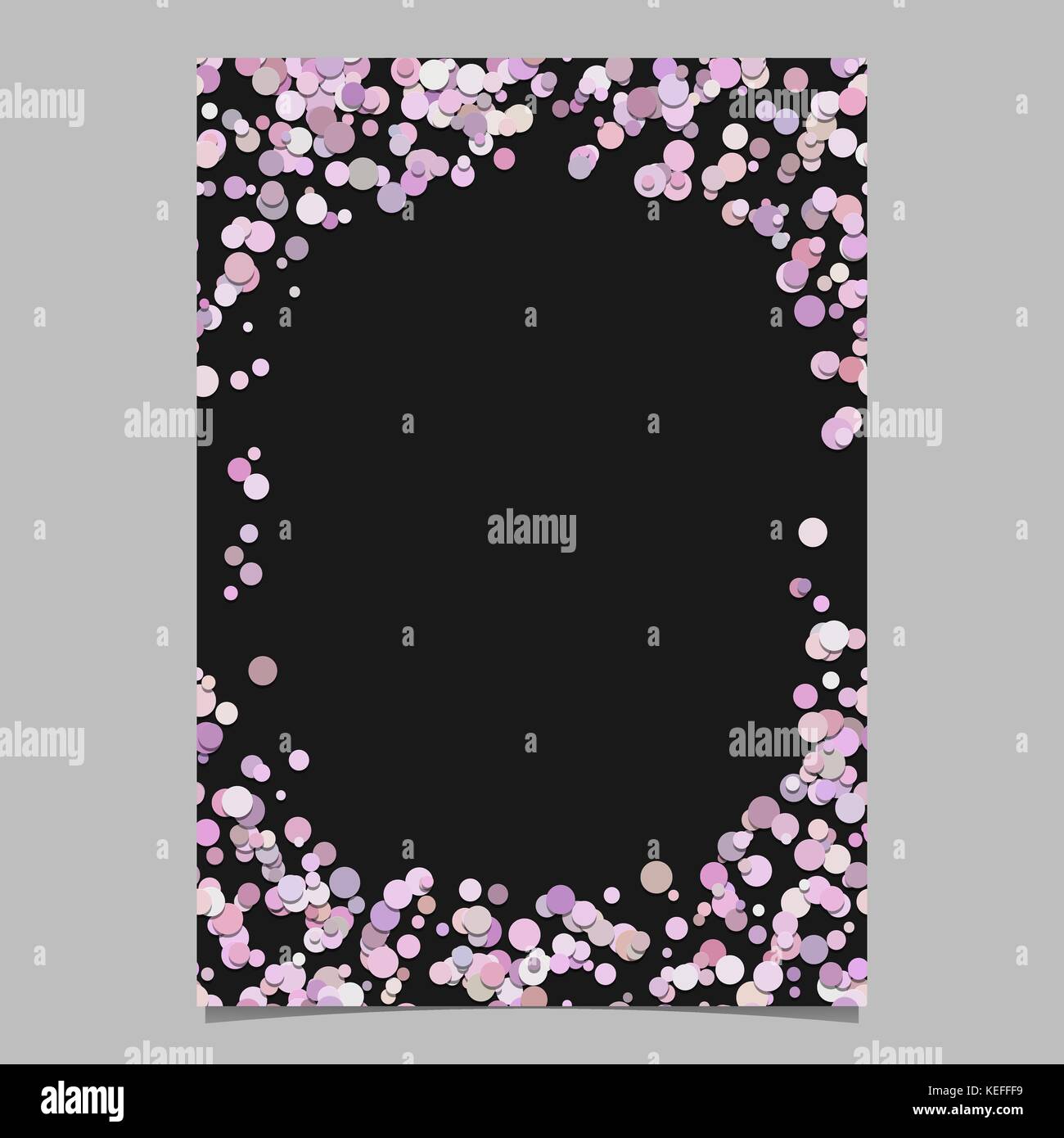 Abstract random dot design page template - vector poster border graphic ...