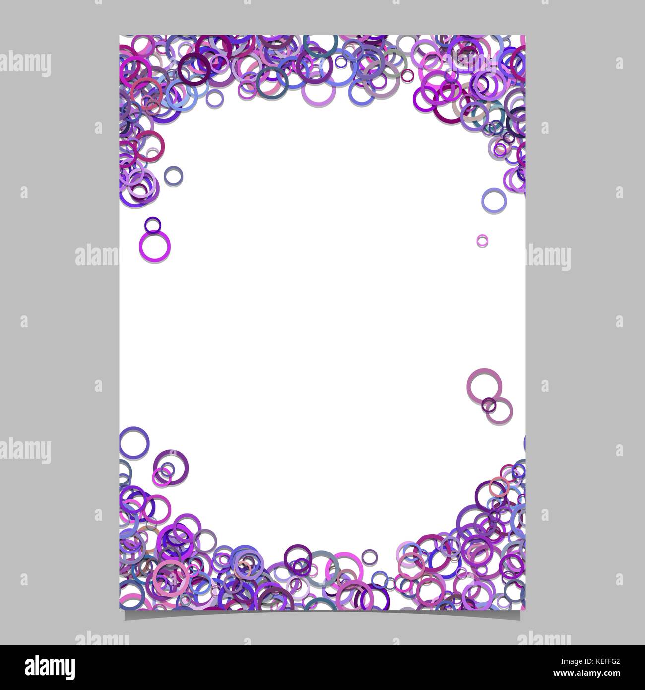 Modern random circle pattern page background template - blank brochure ...
