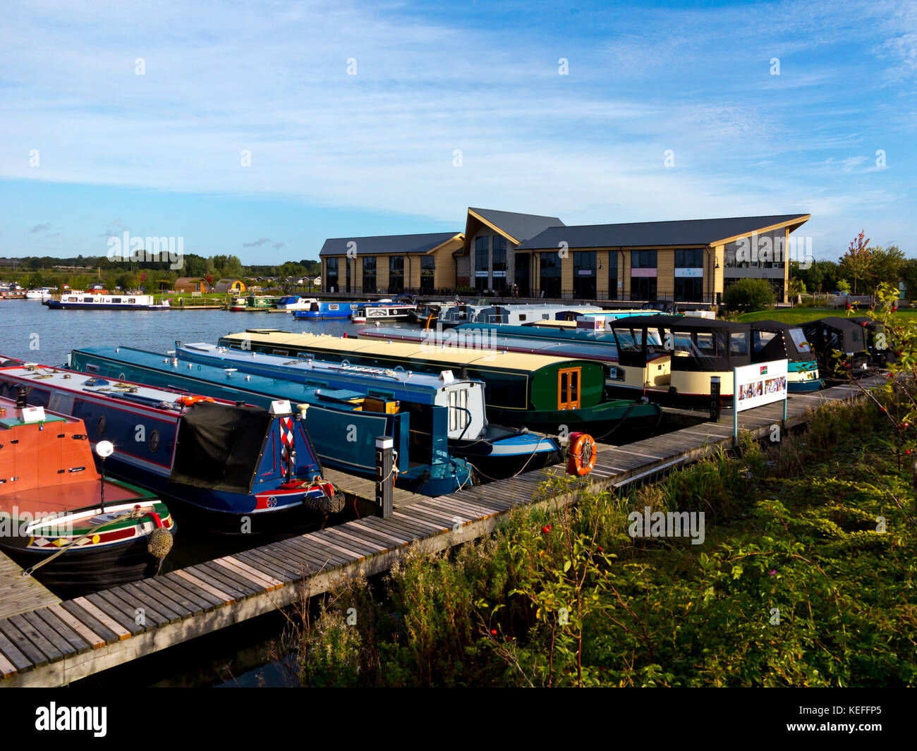 Boats moored at Mercia Marina a large inland marina on the Trent and ...