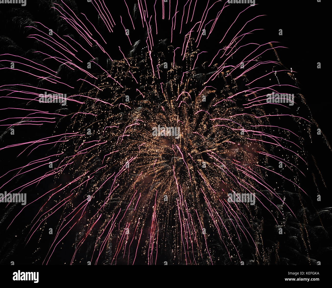 celebrate fireworks explosive on sky in night Stock Photo - Alamy