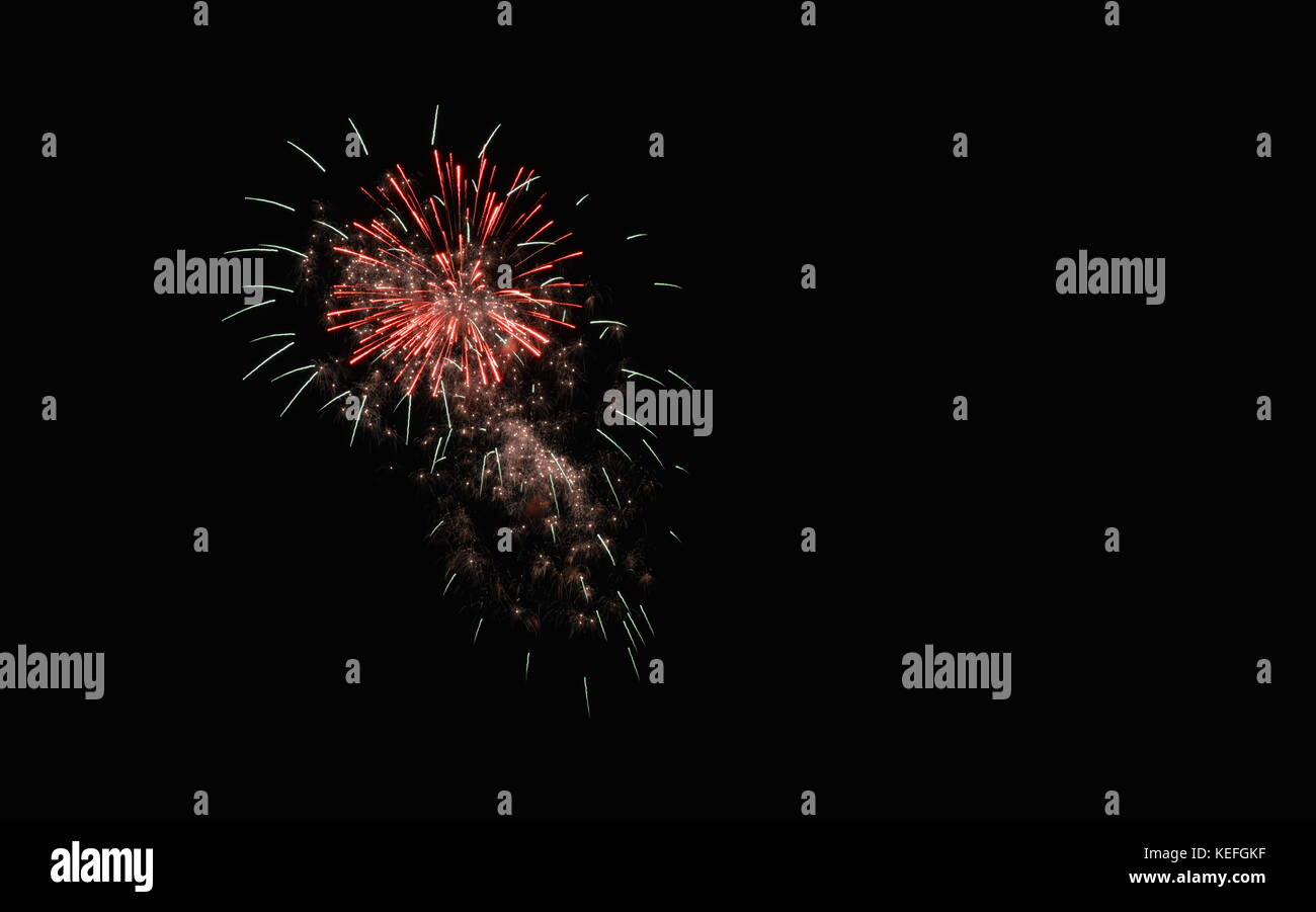celebrate fireworks explosive on sky in night Stock Photo - Alamy