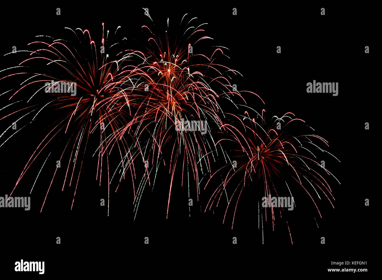 celebrate fireworks explosive on sky in night Stock Photo - Alamy