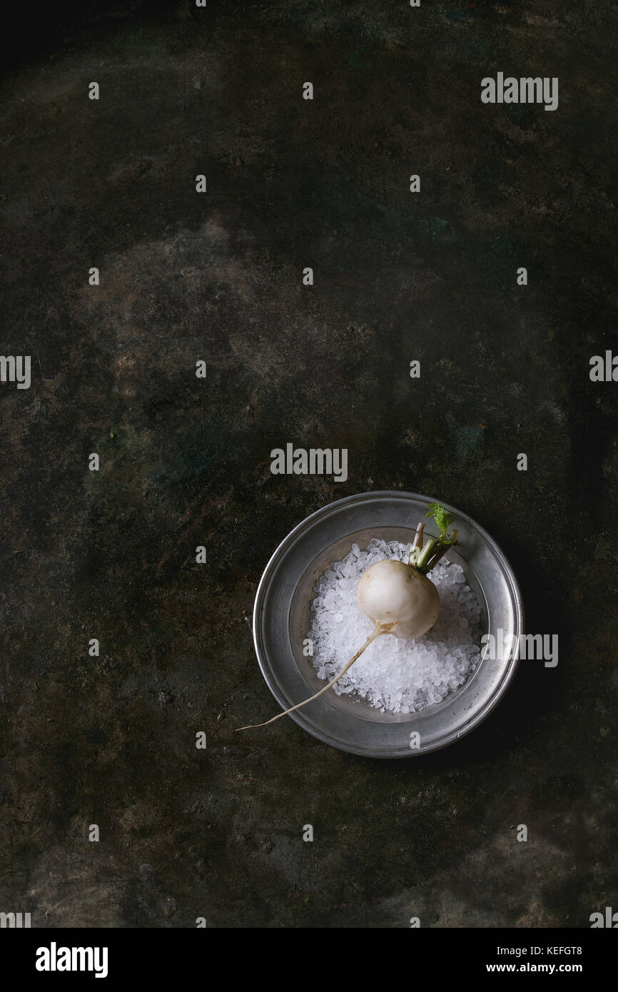 White radish with salt Stock Photo - Alamy