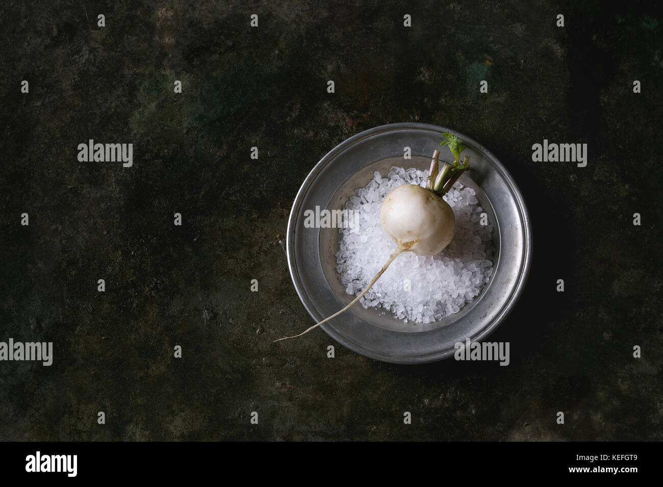 White radish with salt Stock Photo - Alamy