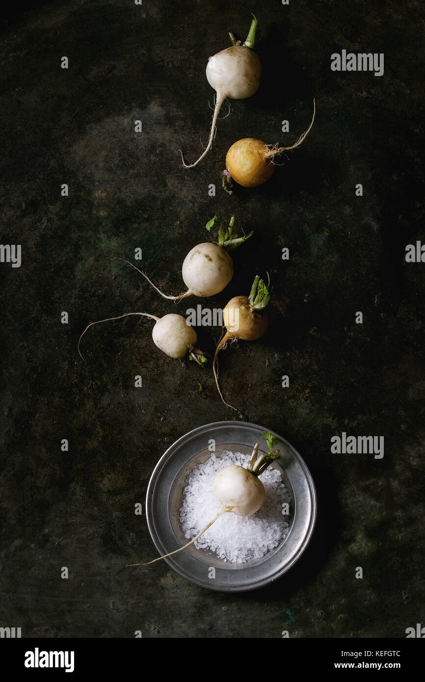 White radish with salt Stock Photo - Alamy