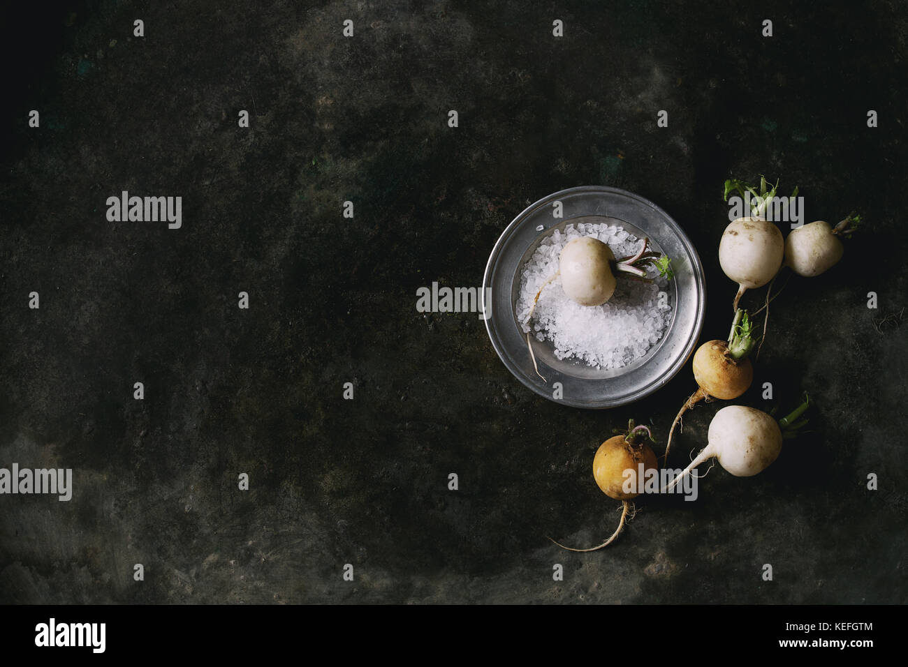 White radish with salt Stock Photo - Alamy