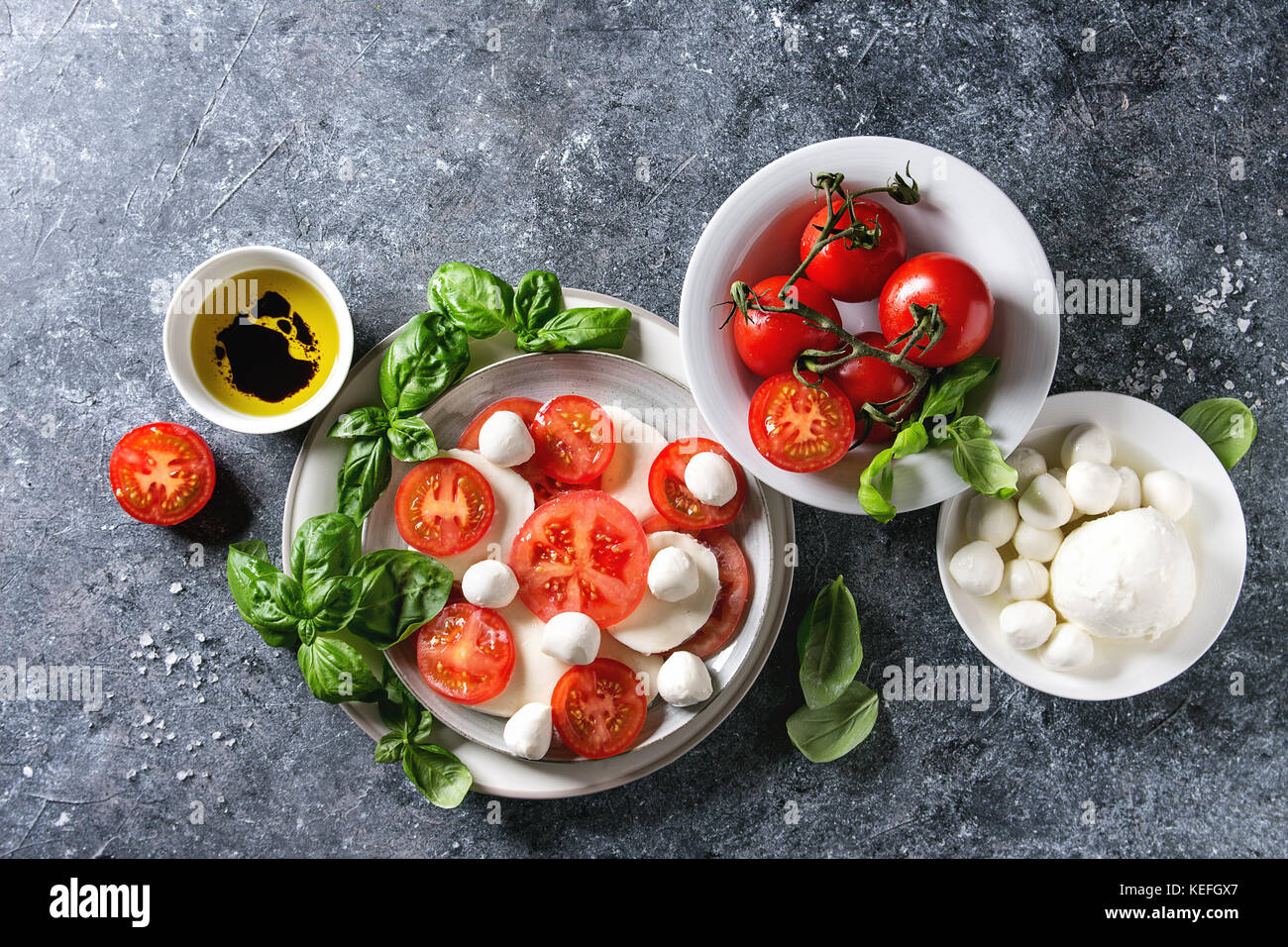 Italian caprese salad Stock Photo - Alamy