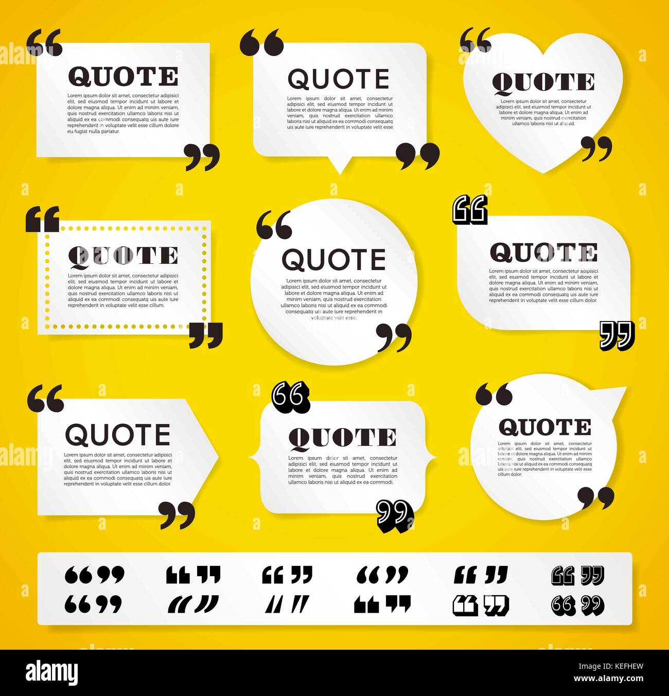 Quote box vector vectors hi-res stock photography and images - Alamy