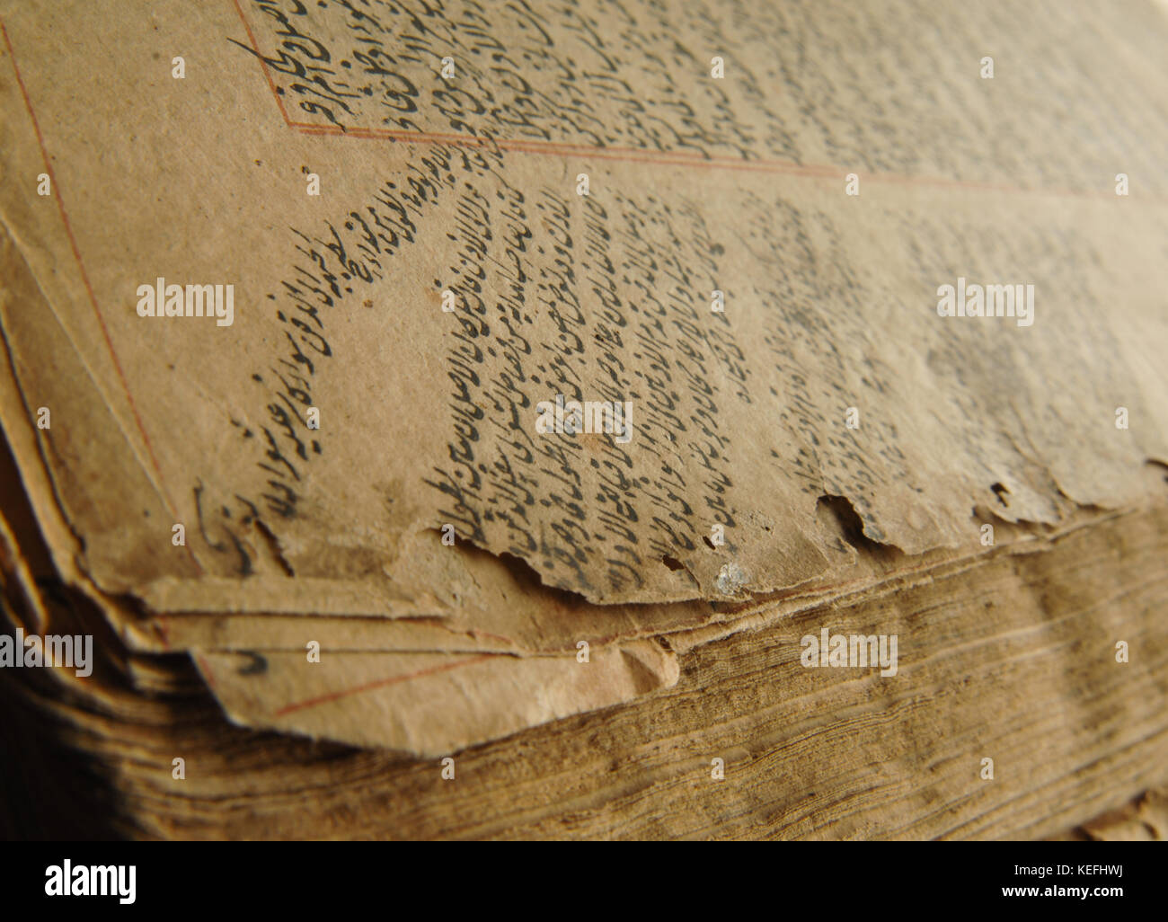 ancient open book in arabic. old arabic manuscripts Stock Photo - Alamy