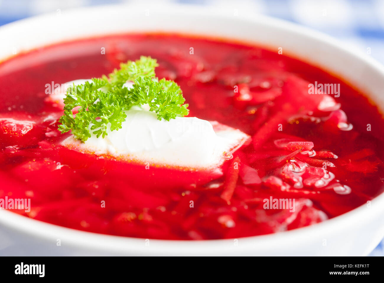 Borsch Russian and Ukrainian traditional beet soup recipe Stock Photo ...