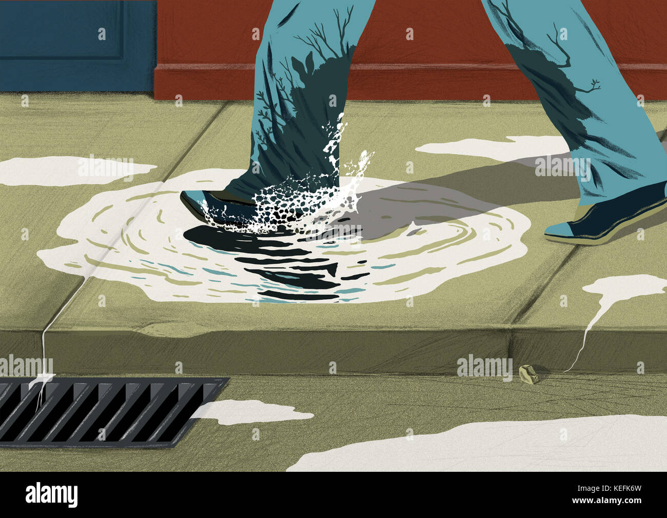 Man puddle hi-res stock photography and images - Alamy