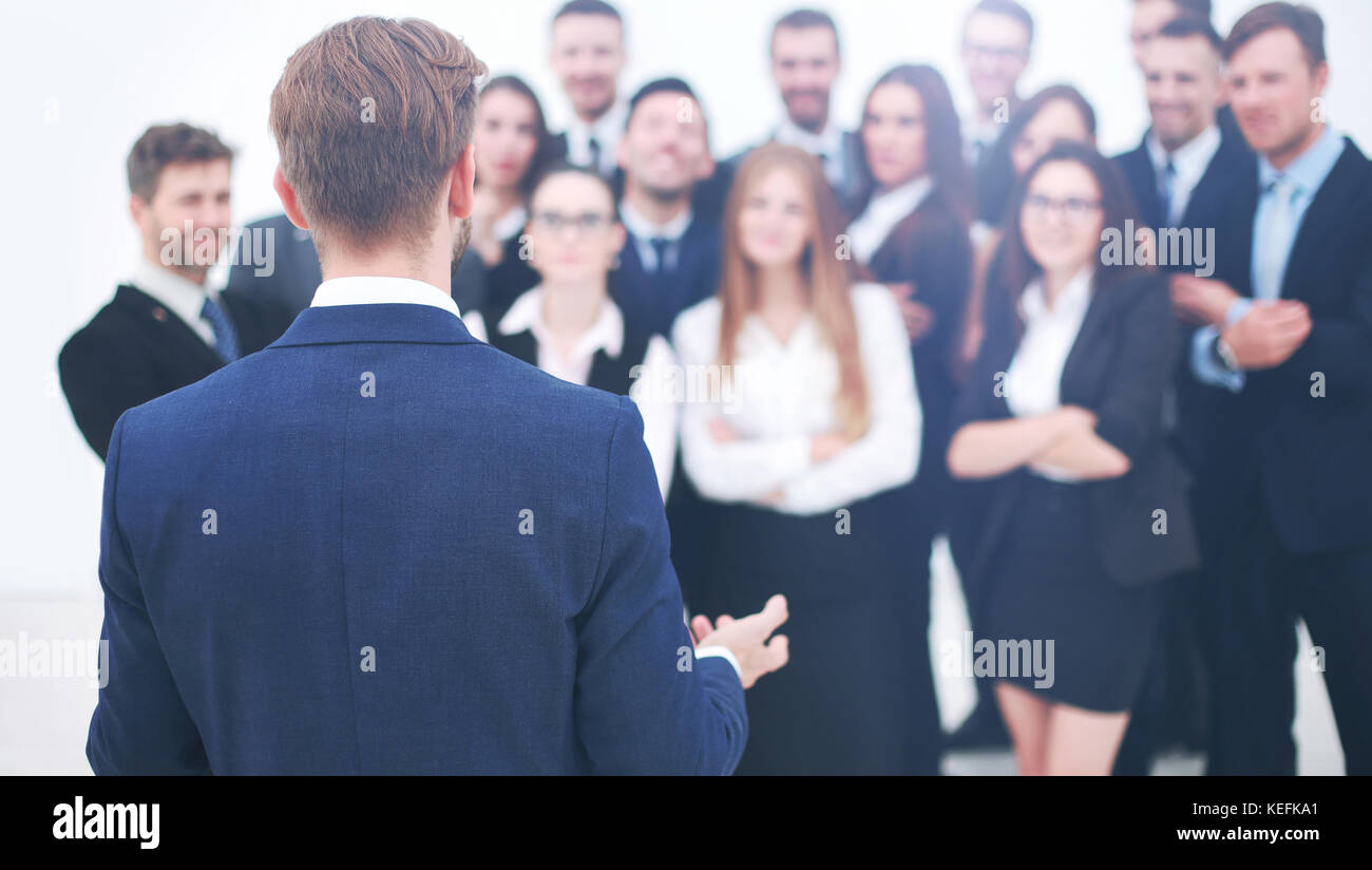 The team of the successful people with their boss Stock Photo - Alamy