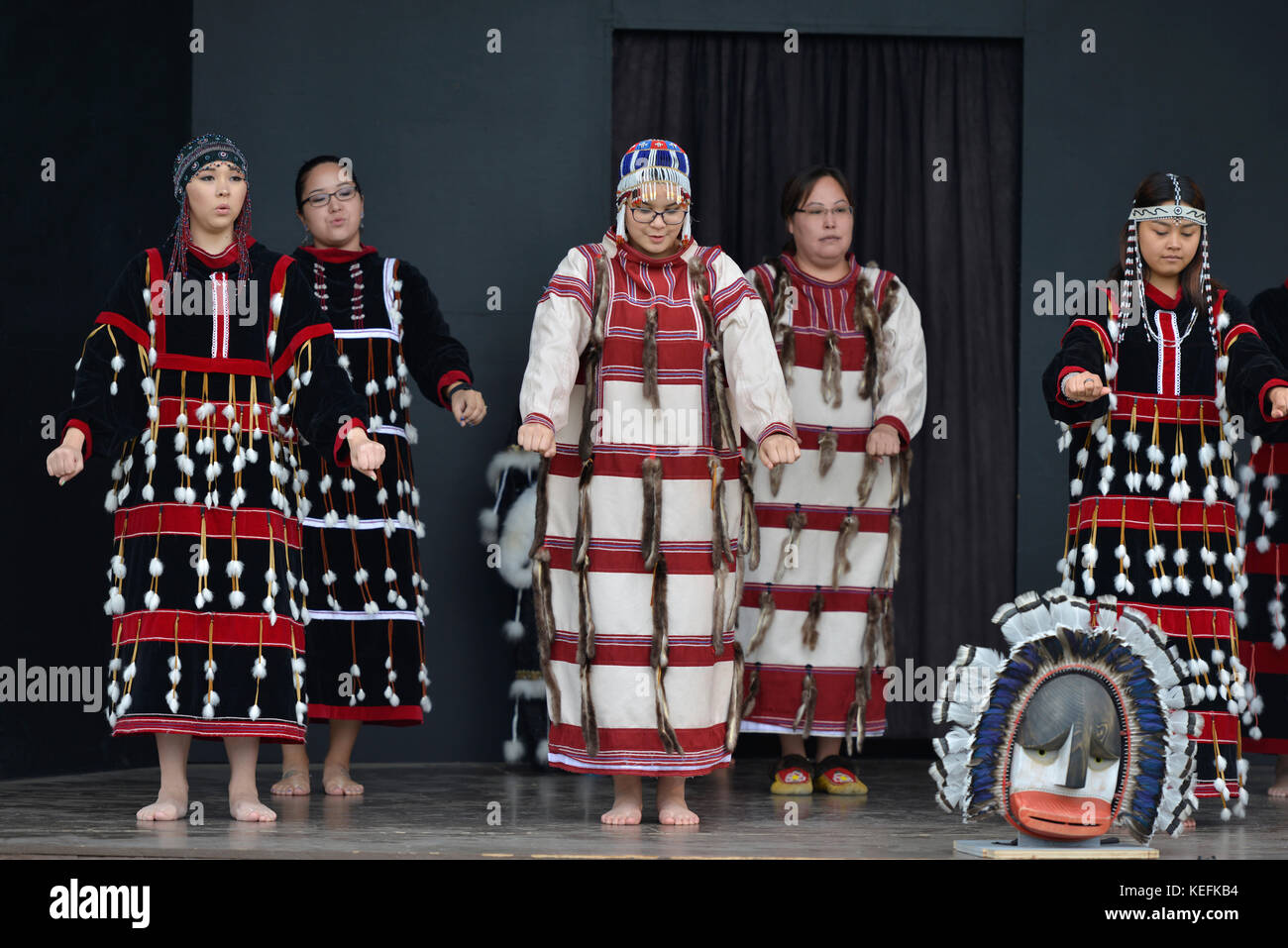 Alaska Native American Dancers, Palmer, Alaska, USA Stock Photo - Alamy
