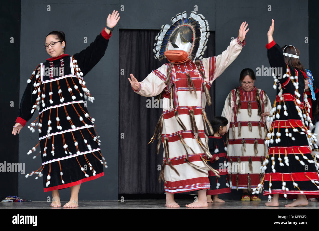 Alaska Native American Dancers, Palmer, Alaska, USA Stock Photo - Alamy