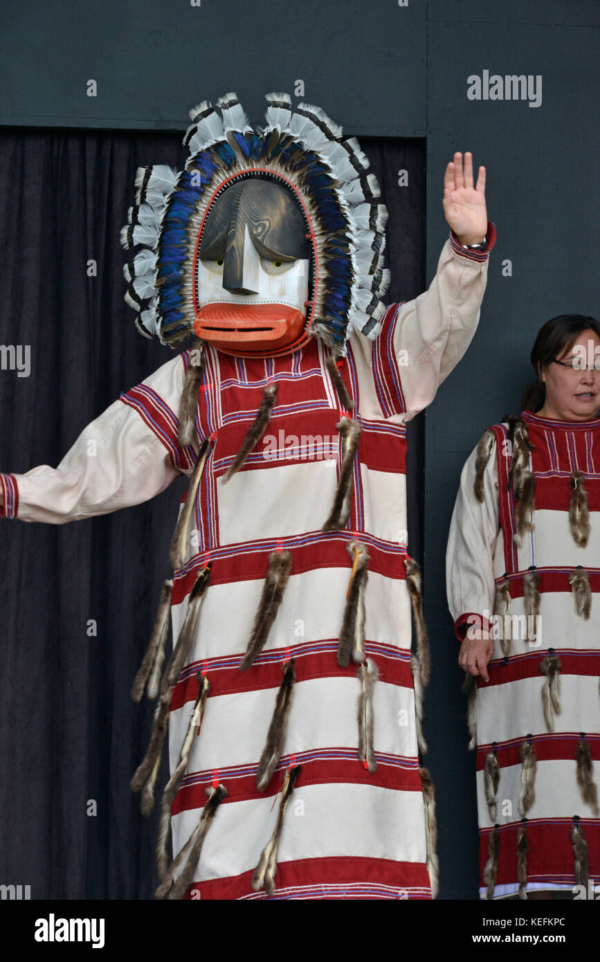 Alaska Native American Dancers, Palmer, Alaska, USA Stock Photo - Alamy