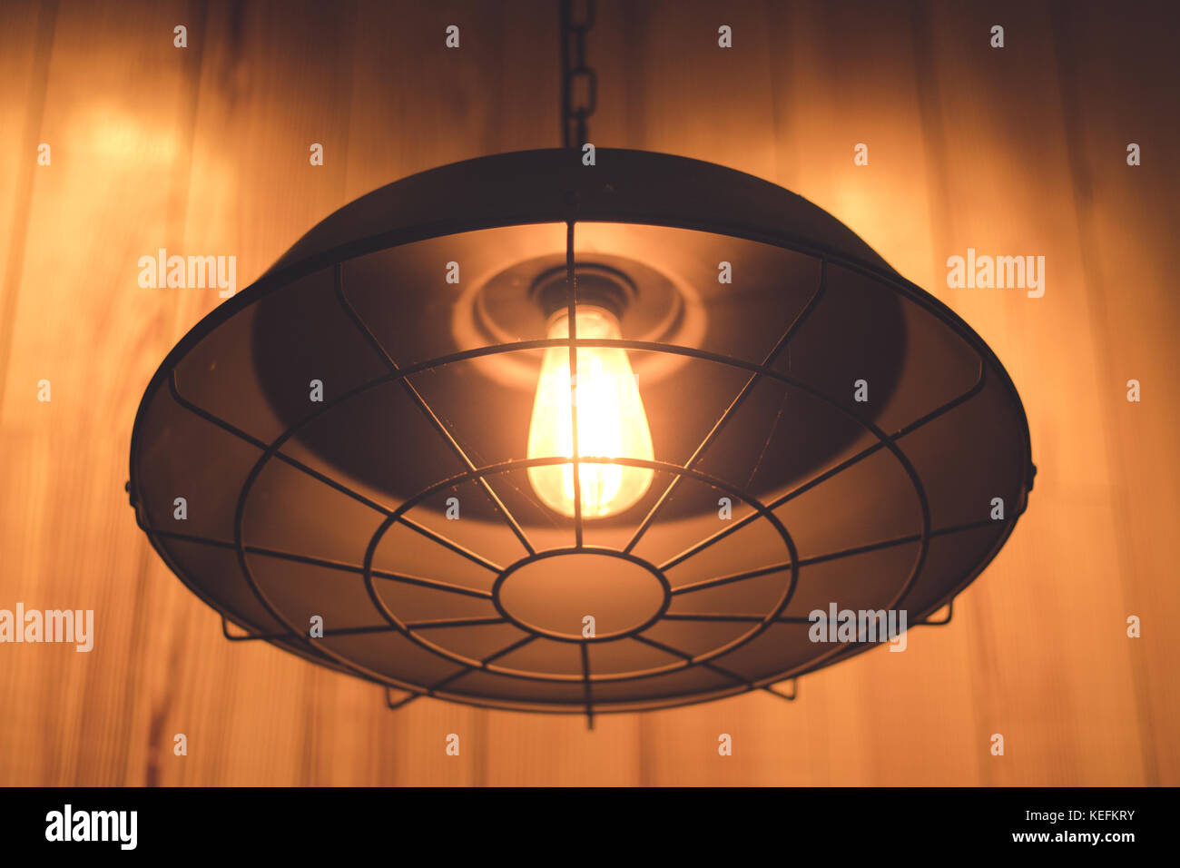 Orange light from lamp Stock Photo - Alamy