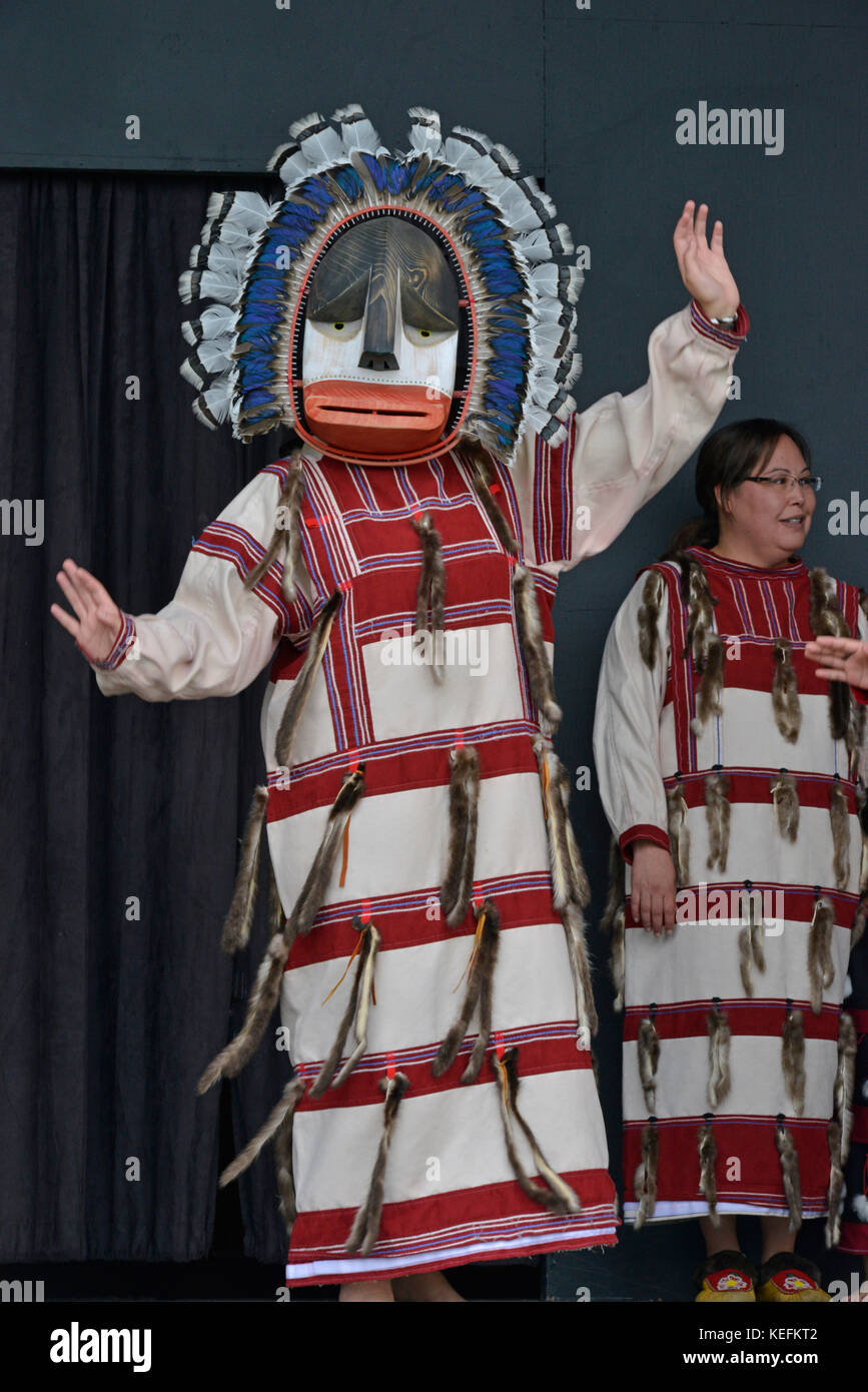 Alaska Native American Dancers, Palmer, Alaska, USA Stock Photo - Alamy