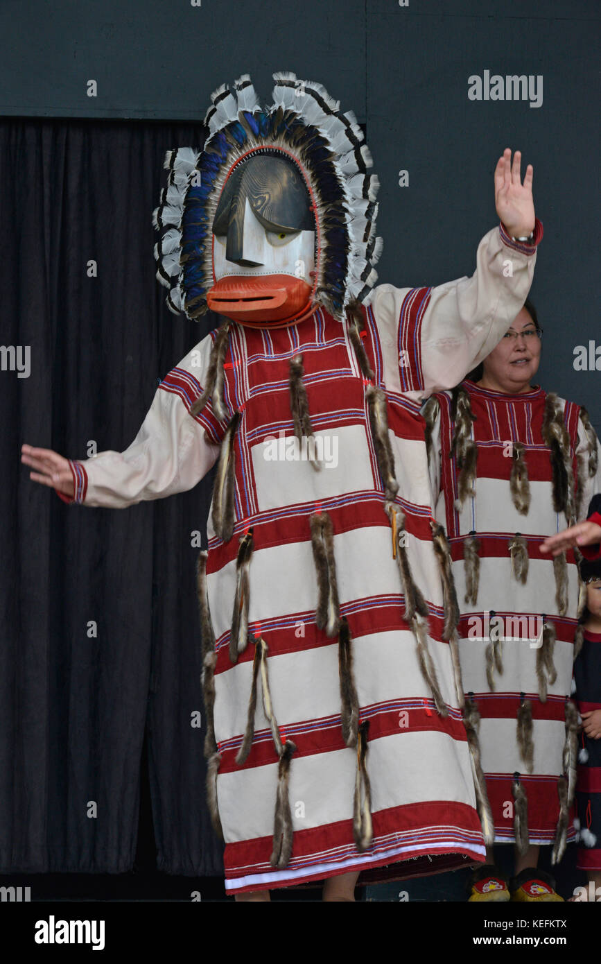 Alaska Native American Dancers, Palmer, Alaska, USA Stock Photo - Alamy