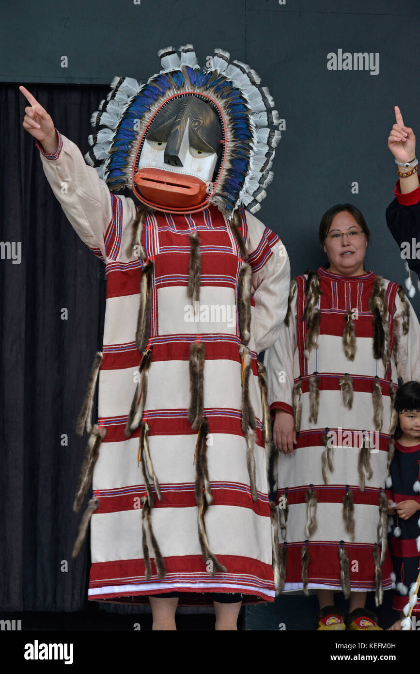 Alaska Native American Dancers, Palmer, Alaska, USA Stock Photo - Alamy