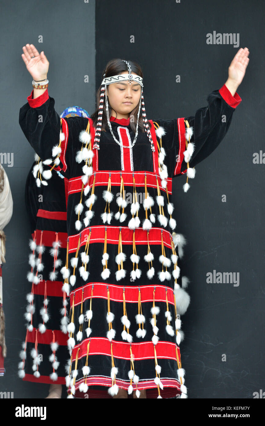 Alaska Native American Dancers, Palmer, Alaska, USA Stock Photo - Alamy