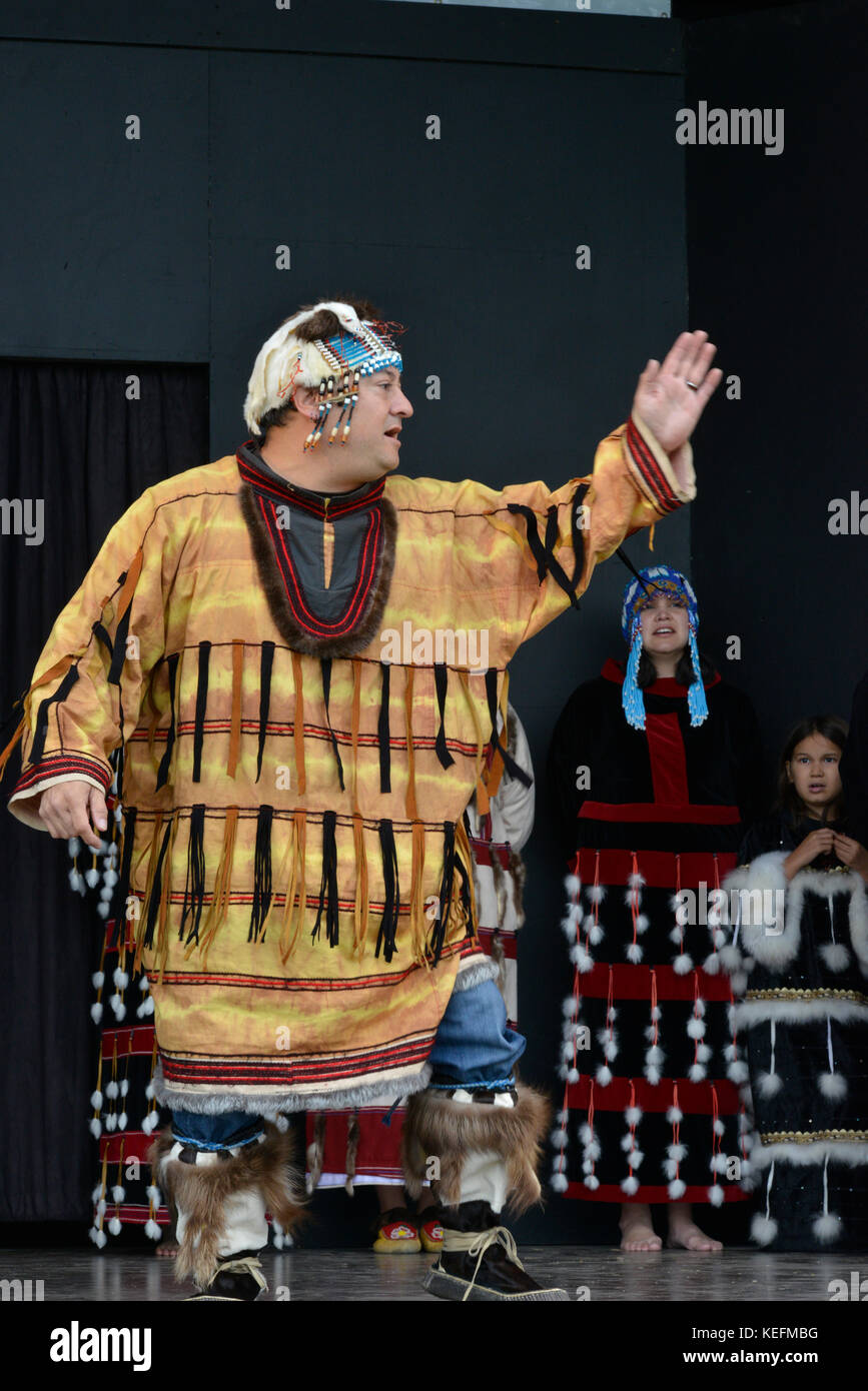 Alaska Native American Dancers, Palmer, Alaska, USA Stock Photo - Alamy