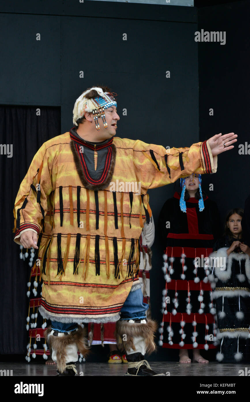 Alaska Native American Dancers, Palmer, Alaska, USA Stock Photo - Alamy