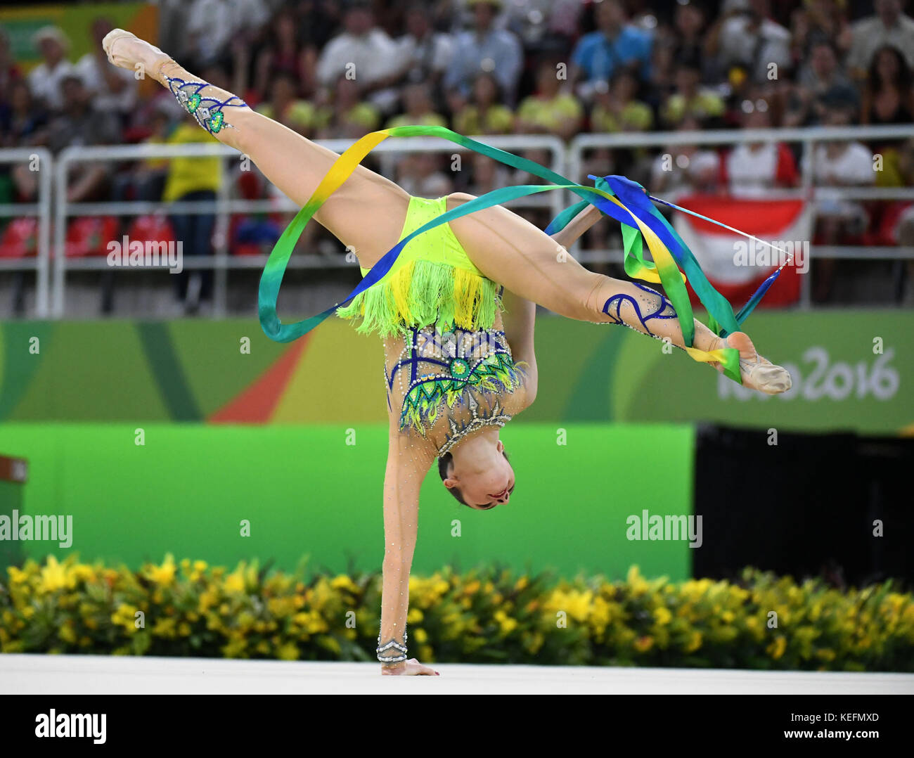Rio de Janeiro-Brazil, August 11, 2016 Rhythmic Gymnastics during the ...