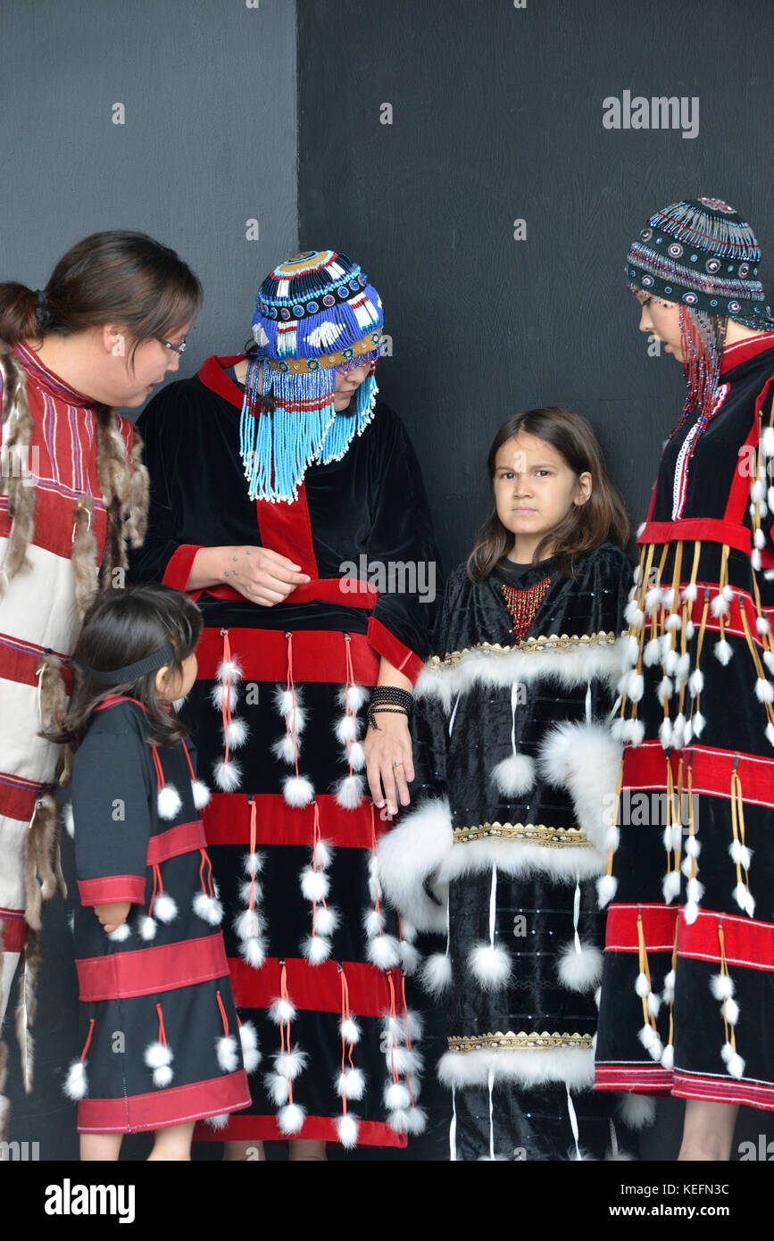 Alaska Native American Dancers, Palmer, Alaska, USA Stock Photo - Alamy