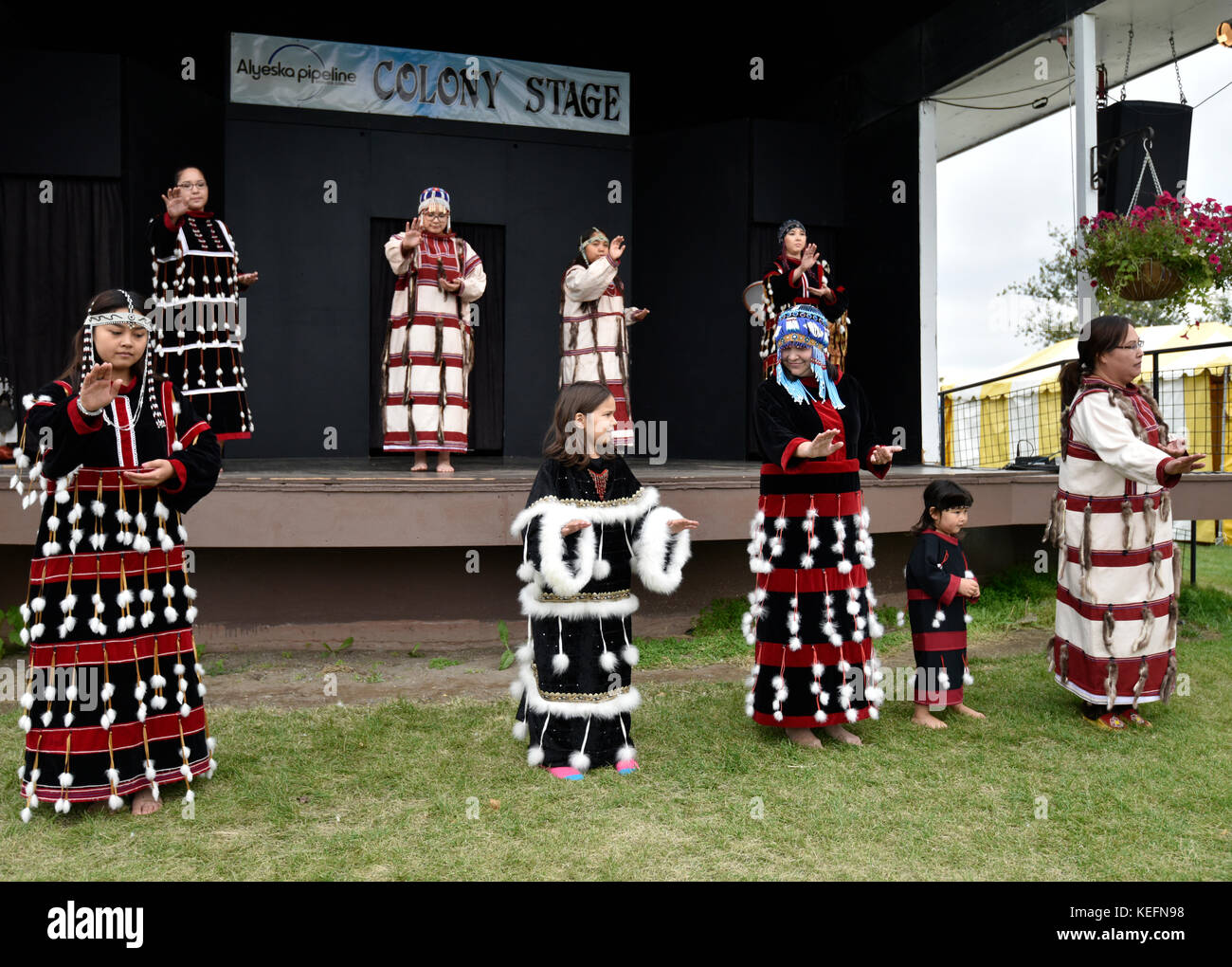 Alaska Native American Dancers, Palmer, Alaska, USA Stock Photo - Alamy