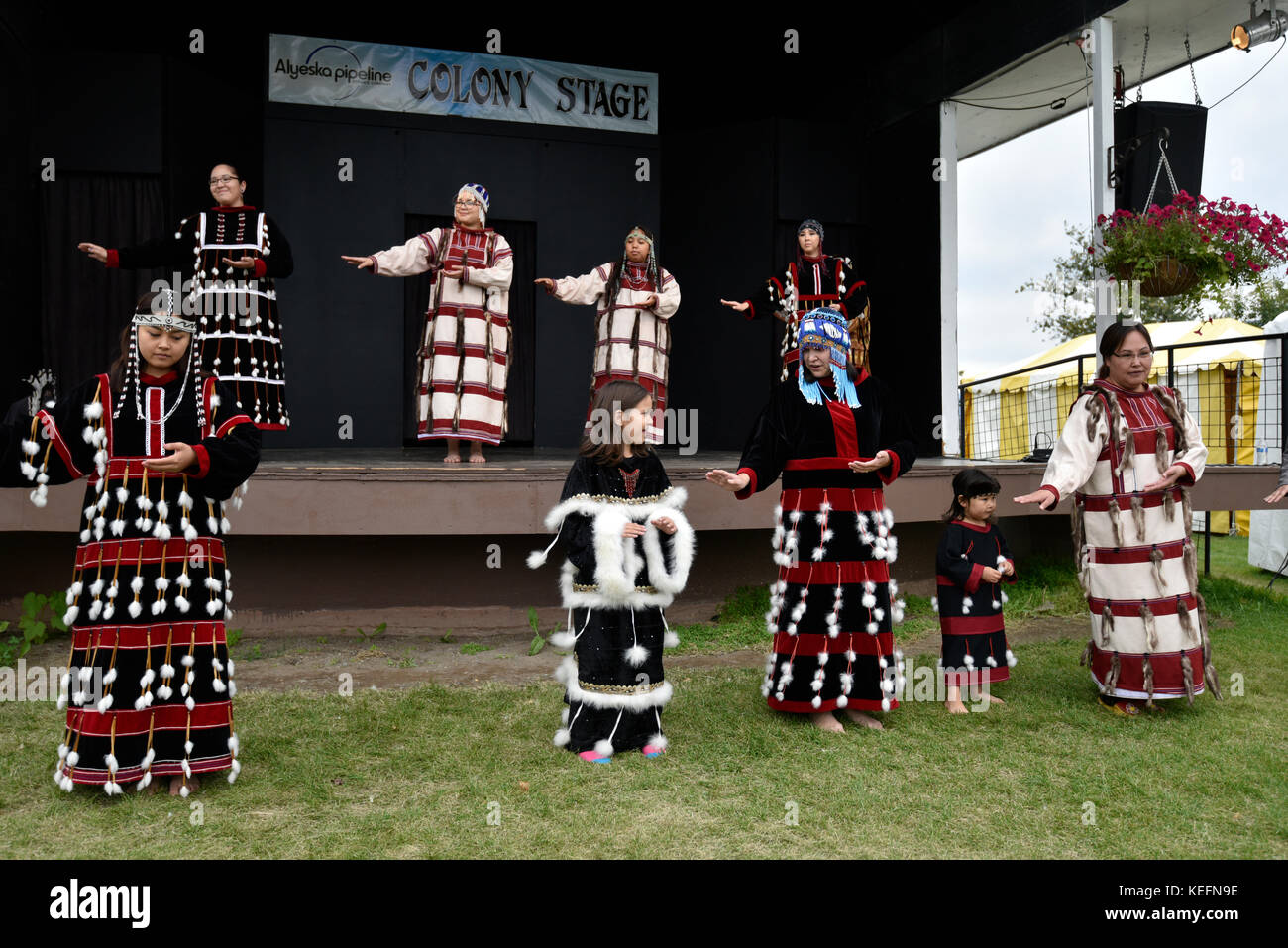 Alaska Native American Dancers, Palmer, Alaska, USA Stock Photo - Alamy