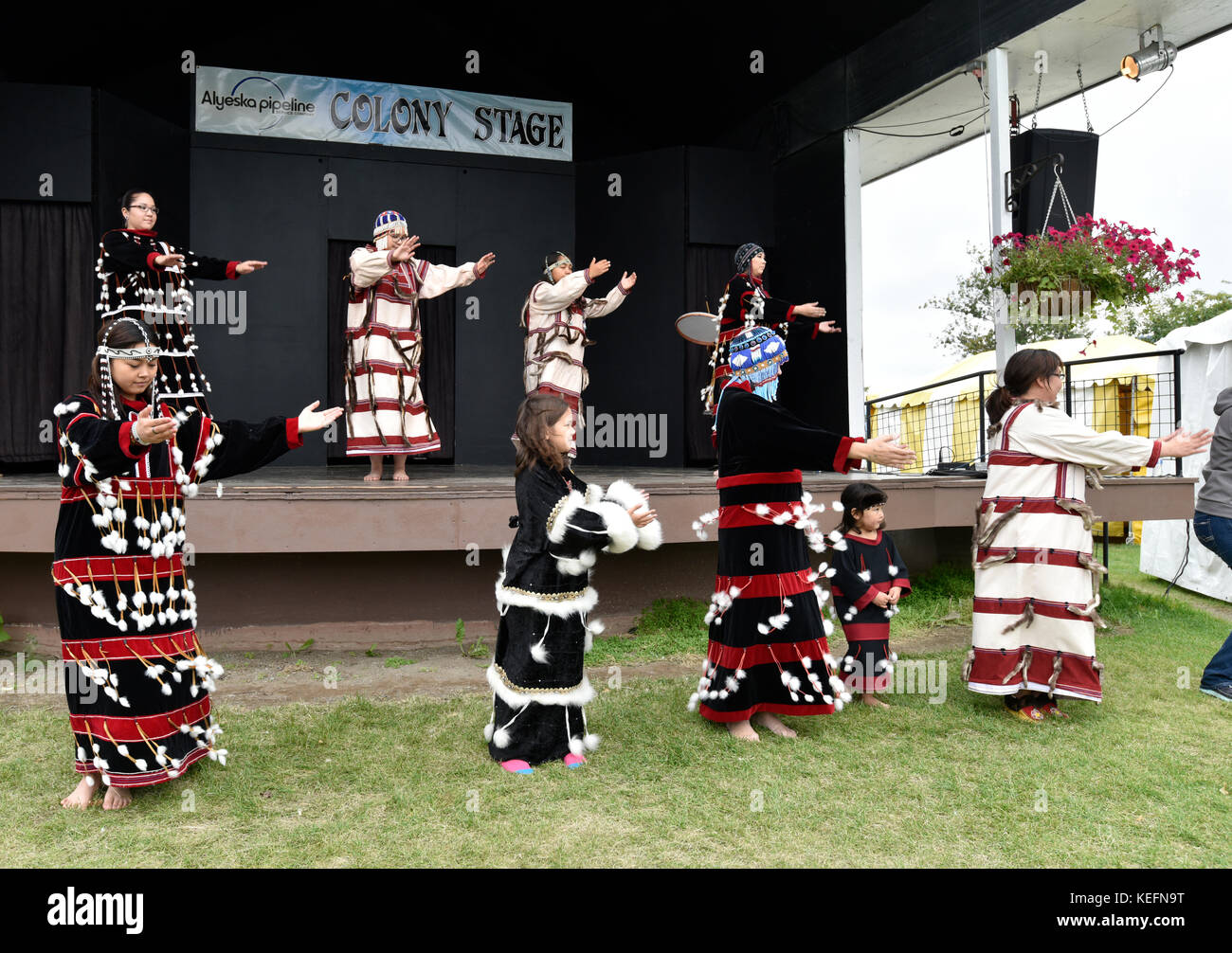 Alaska Native American Dancers, Palmer, Alaska, USA Stock Photo - Alamy