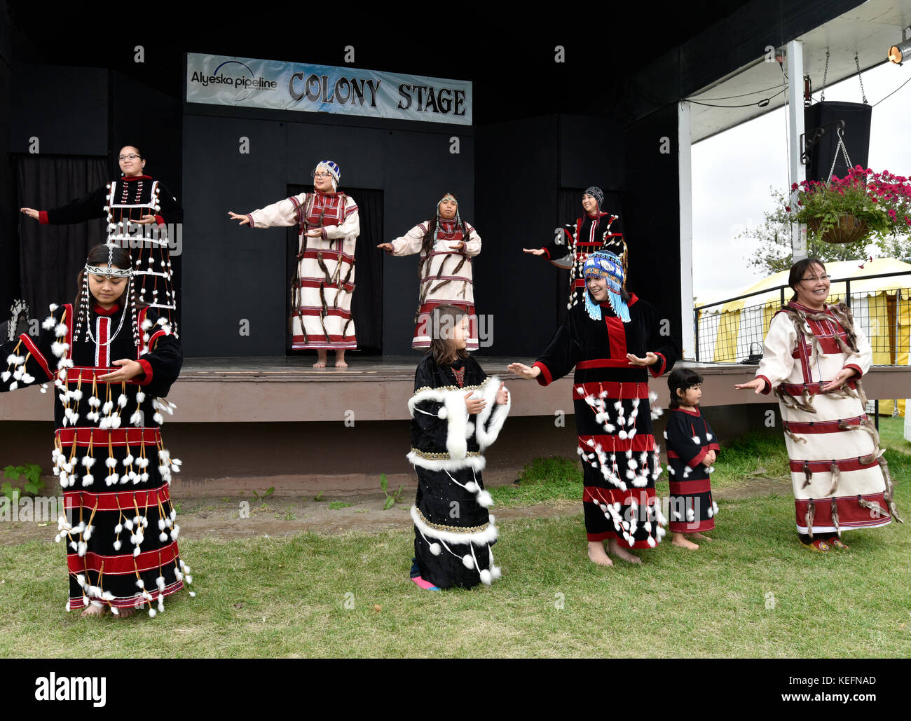 Alaska Native American Dancers, Palmer, Alaska, USA Stock Photo - Alamy